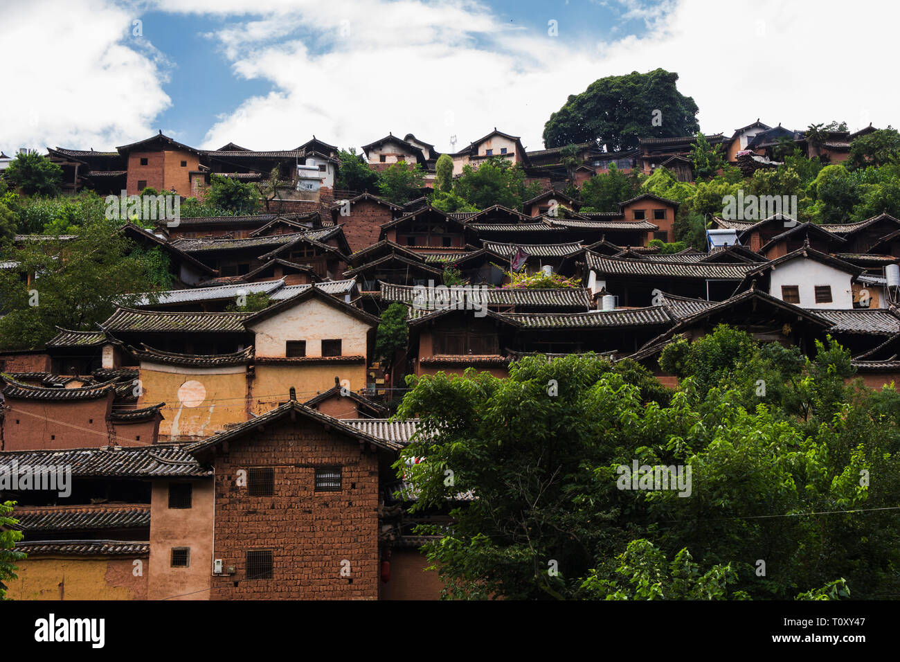 Traditional style Chinese village in remote countryside Stock Photo - Alamy