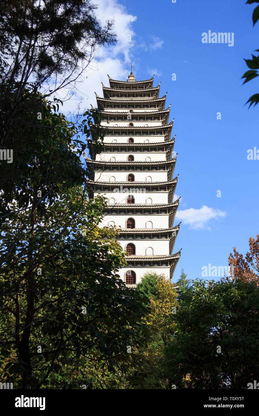 Traditional style Chinese white pagoda Stock Photo - Alamy