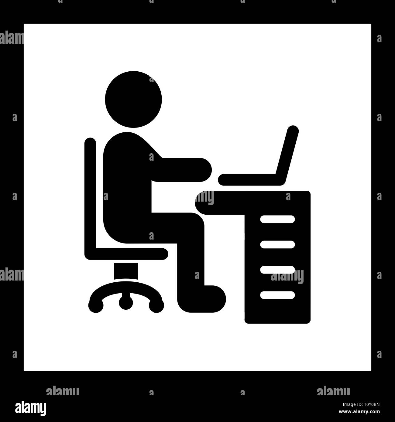 Illustration Workspace Icon Stock Photo - Alamy