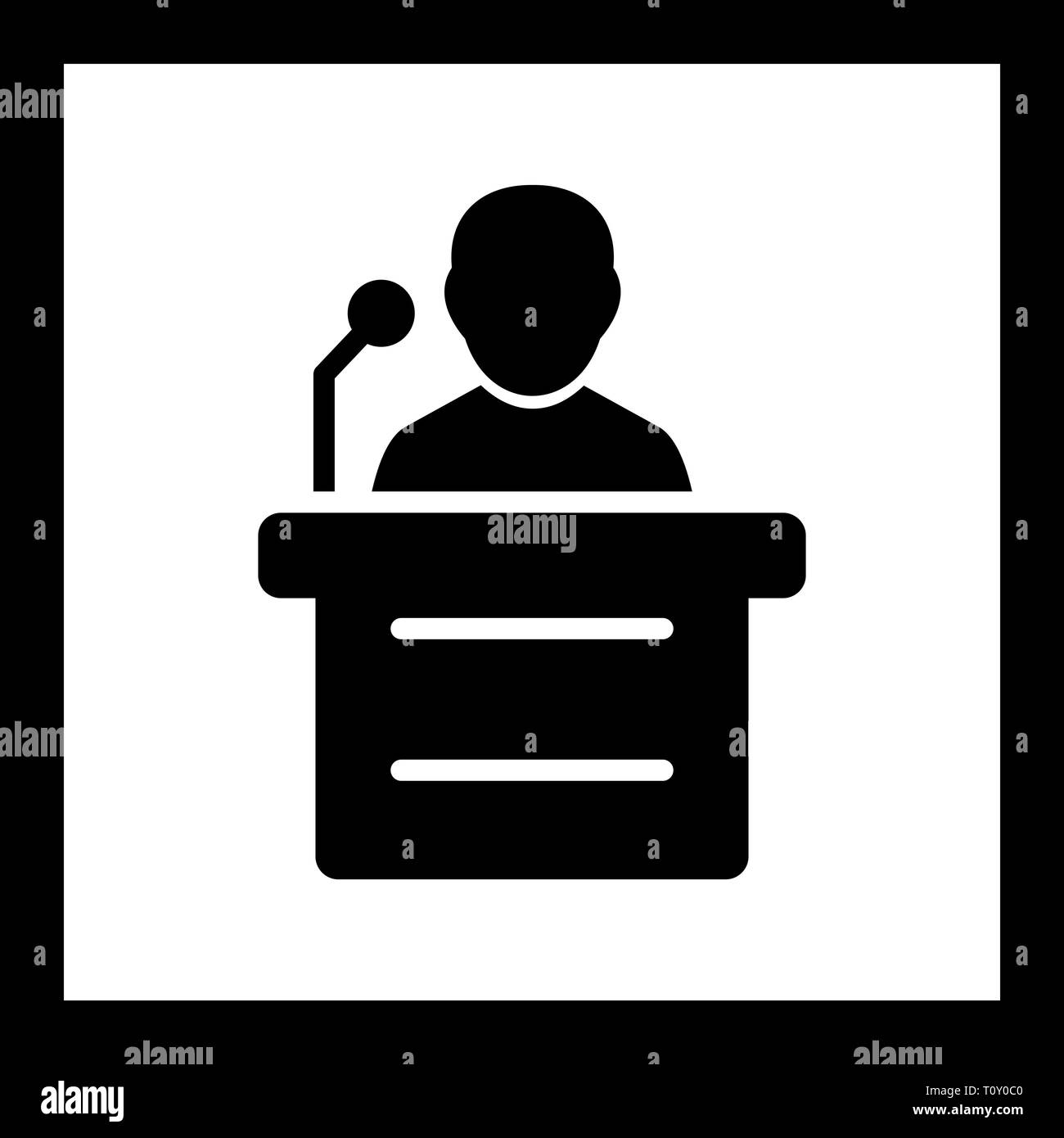 Illustration Speech Vector Icon Stock Photo - Alamy