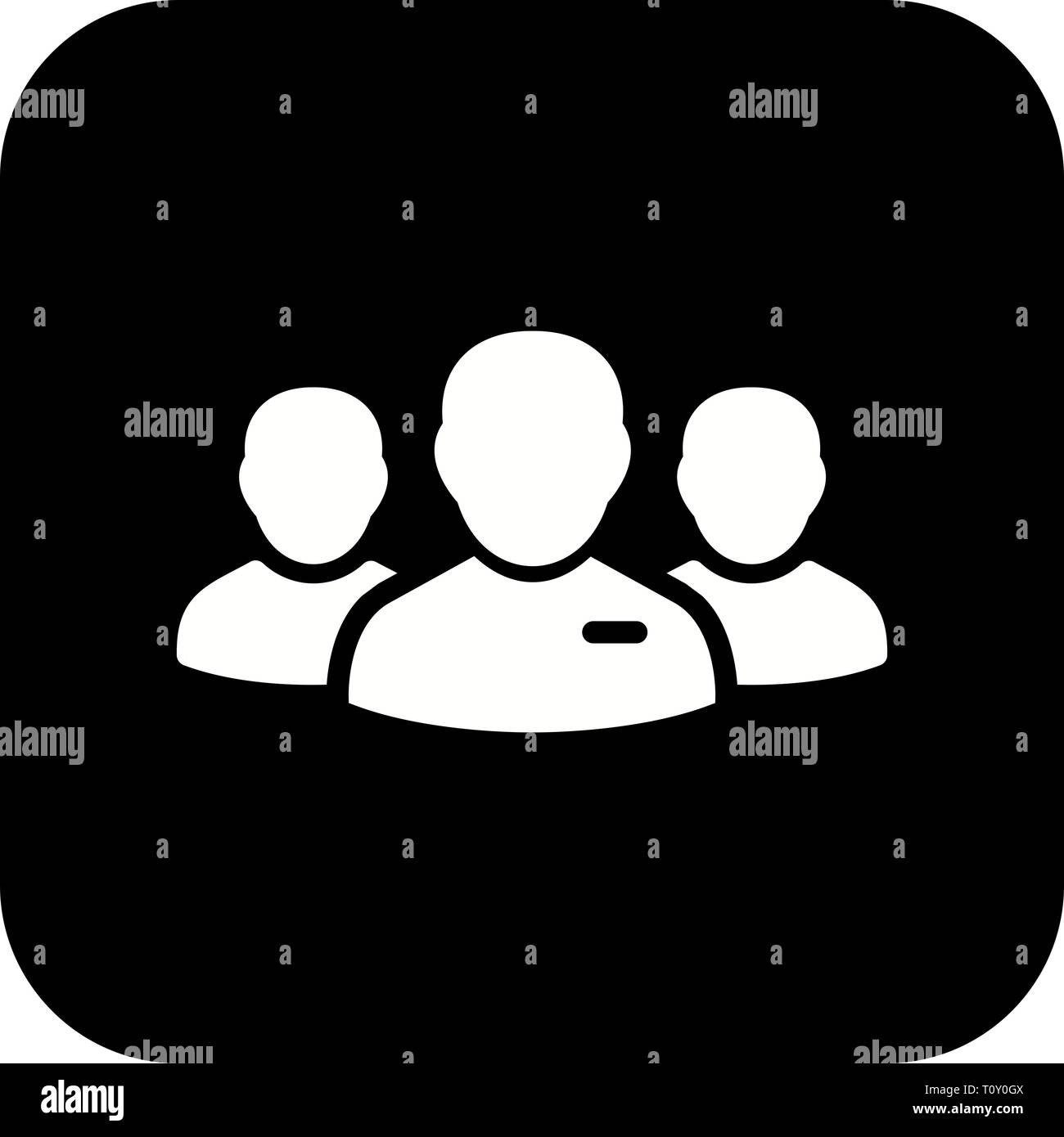 Illustration Leader of Group Icon Stock Photo - Alamy