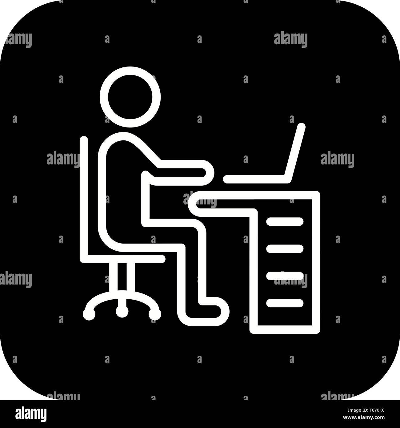 Illustration Workspace Icon Stock Photo - Alamy