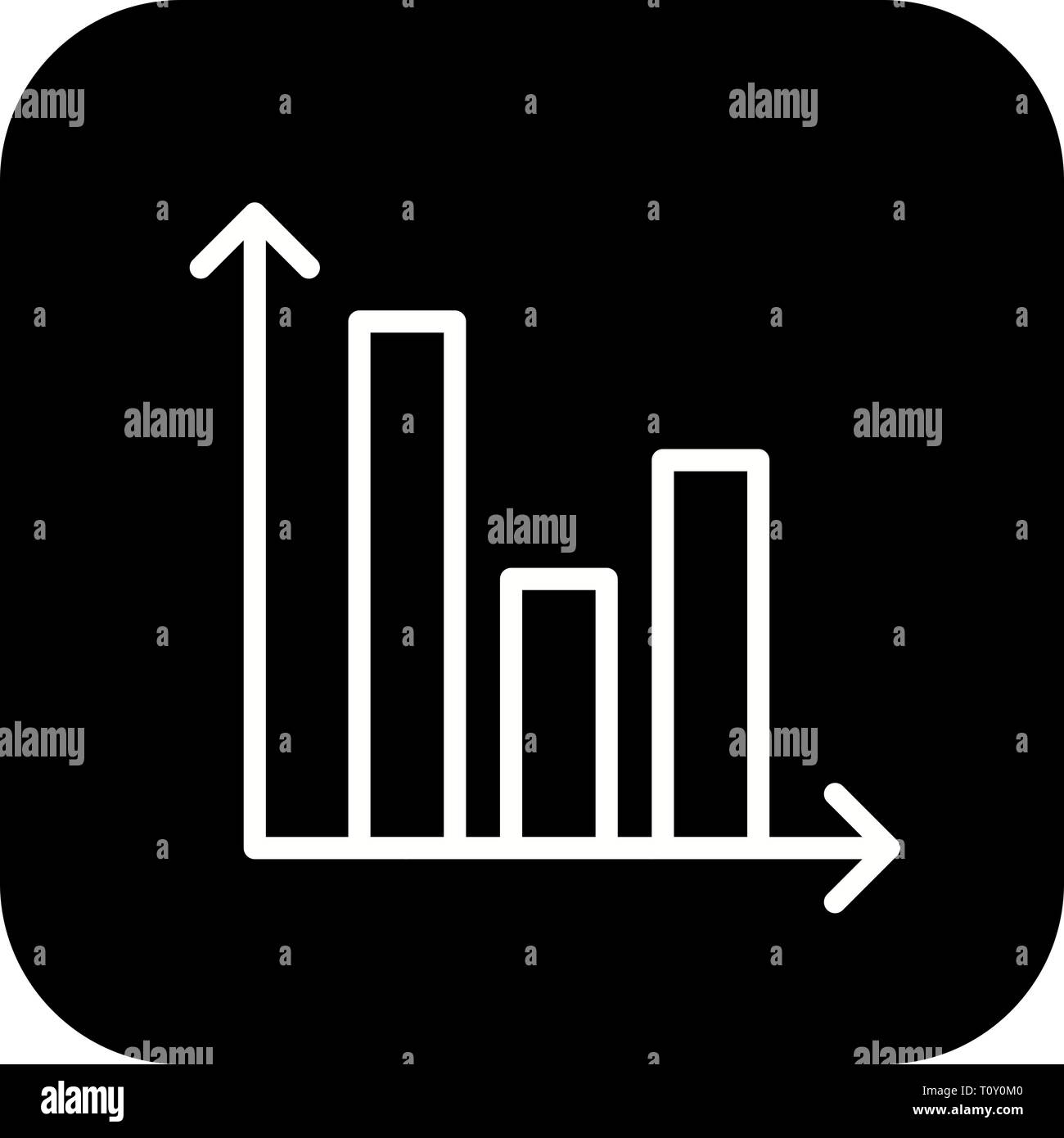Bar chart symbol Black and White Stock Photos & Images - Alamy