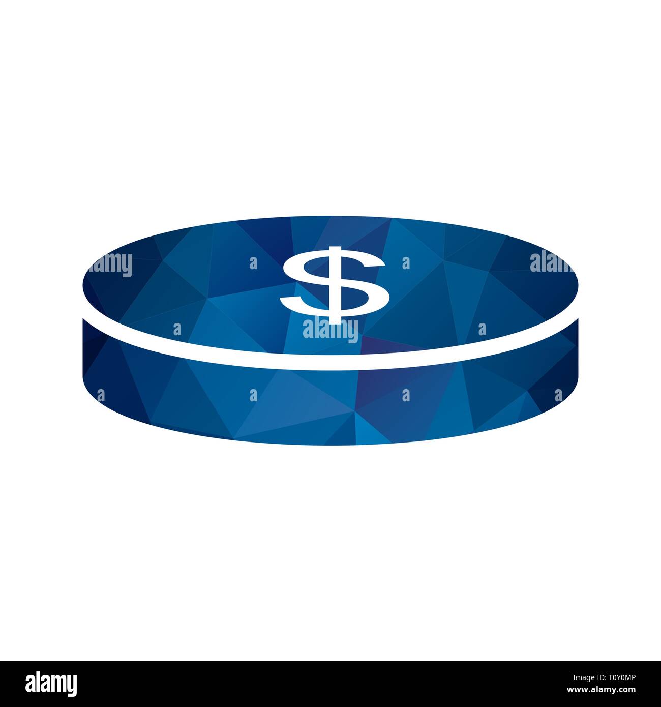 Illustration Coin Icon Stock Photo - Alamy