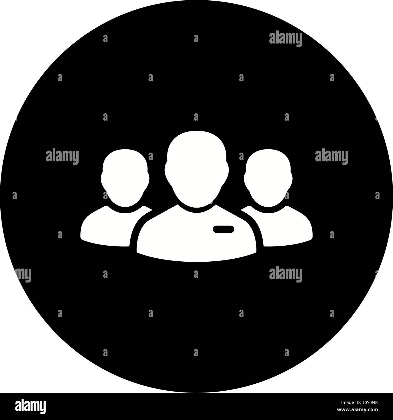 Illustration Leader of Group Icon Stock Photo - Alamy