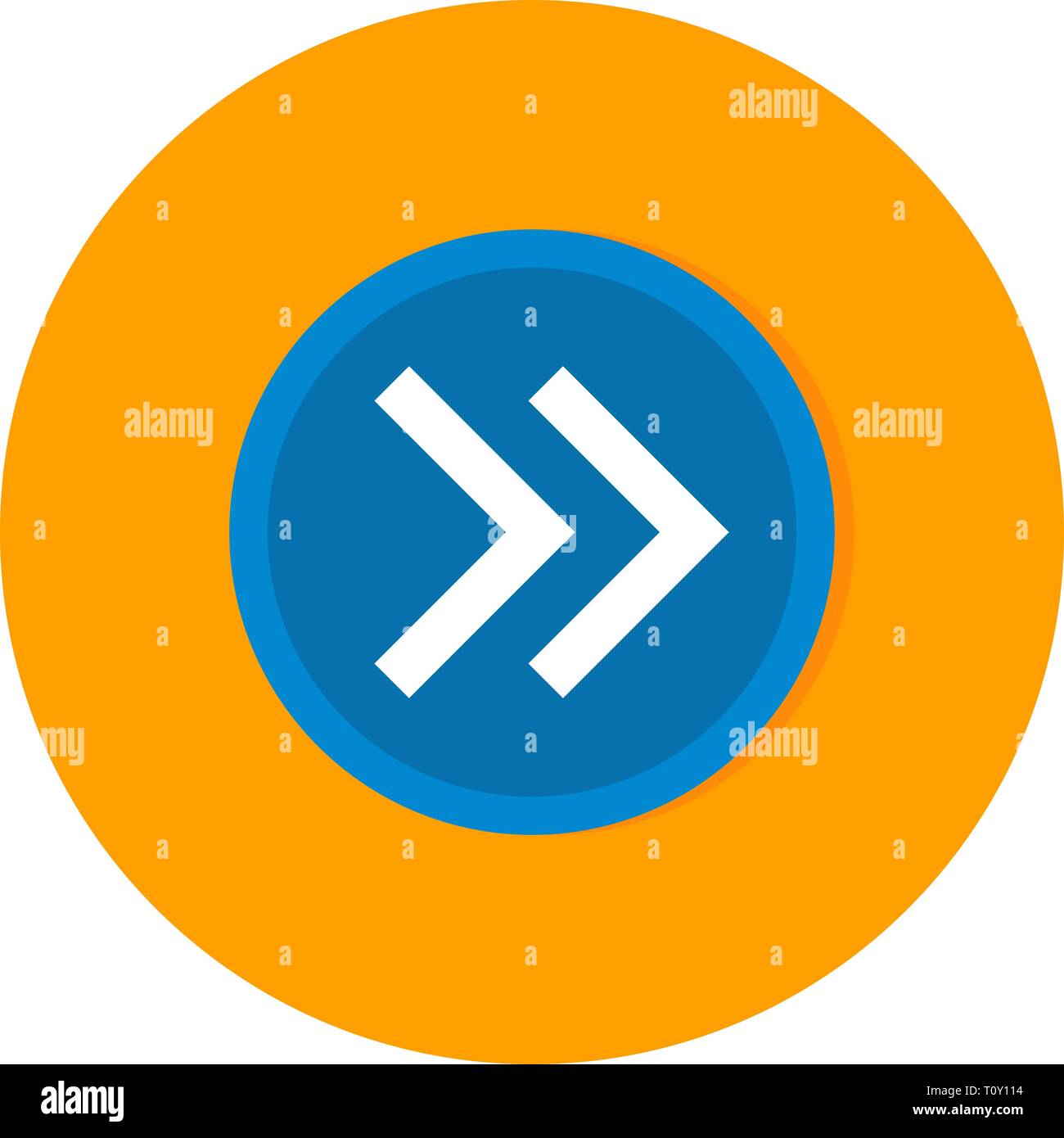 Illustration Forward Arrows Icon Stock Photo - Alamy