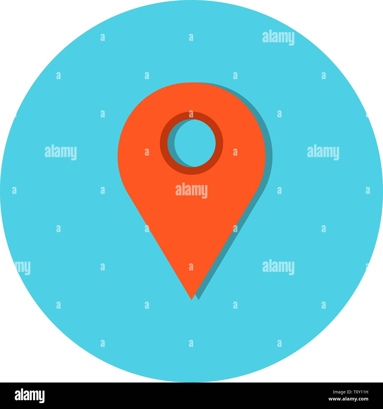Illustration Location Icon Stock Photo - Alamy