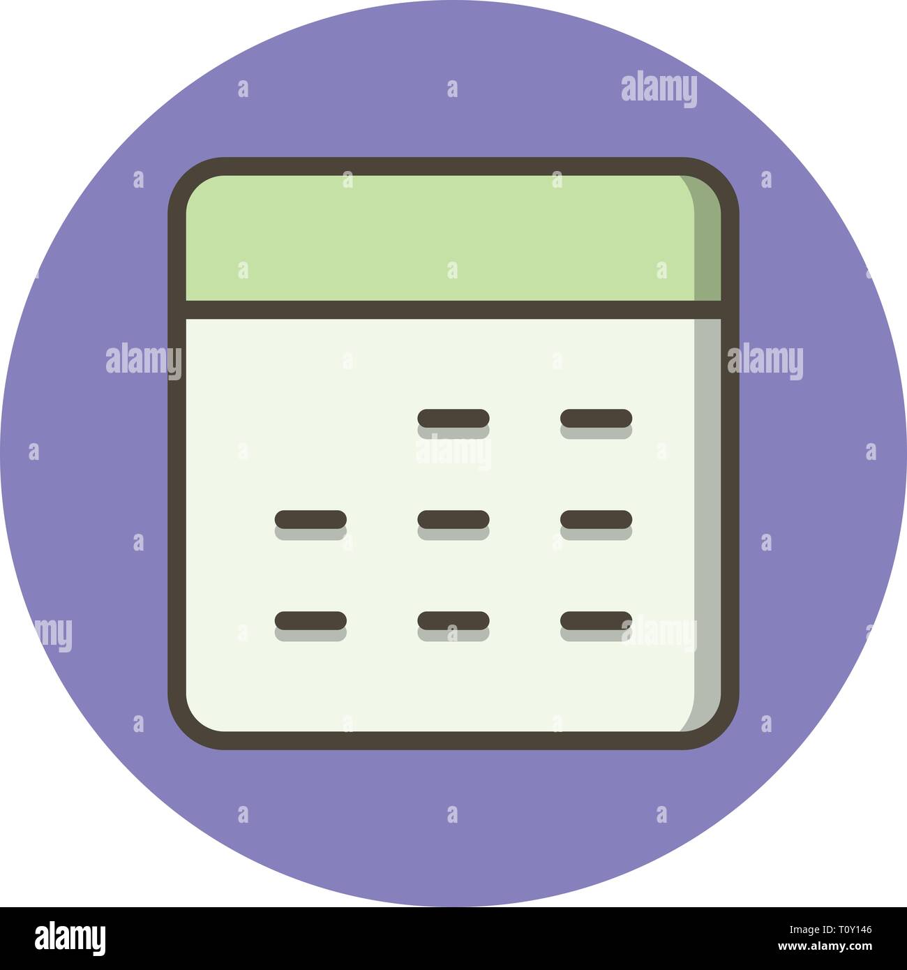 Illustration Calendar Icon Stock Photo - Alamy