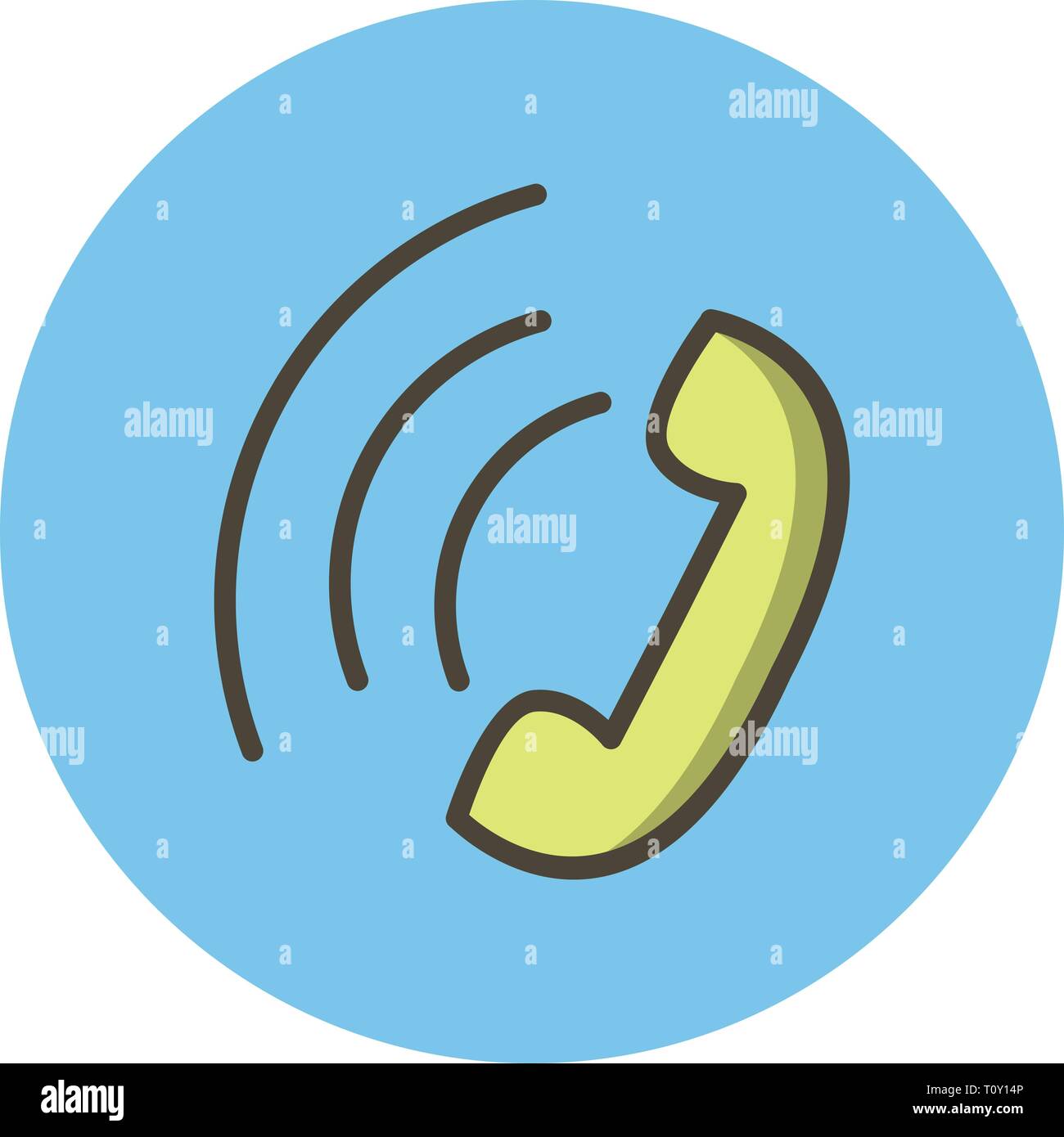 Illustration Active Call Icon Stock Photo - Alamy