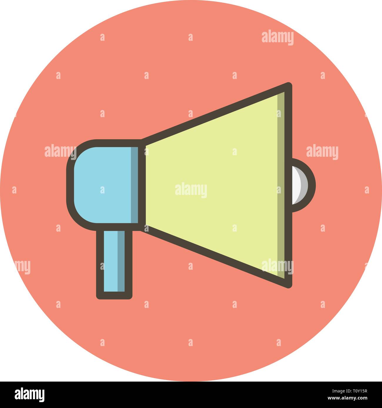 Illustration Announcement Icon Stock Photo - Alamy