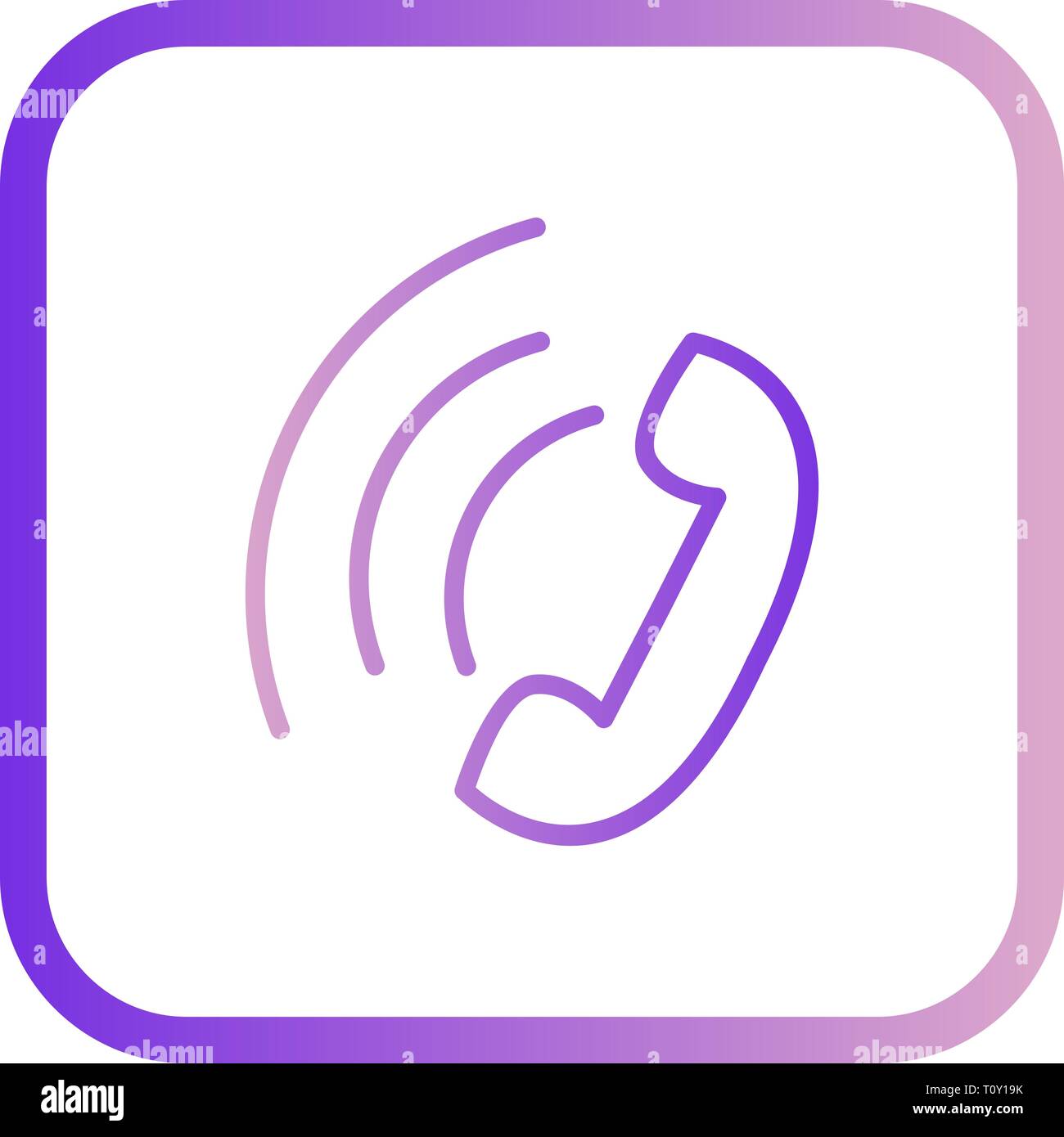 Illustration Active Call Icon Stock Photo - Alamy