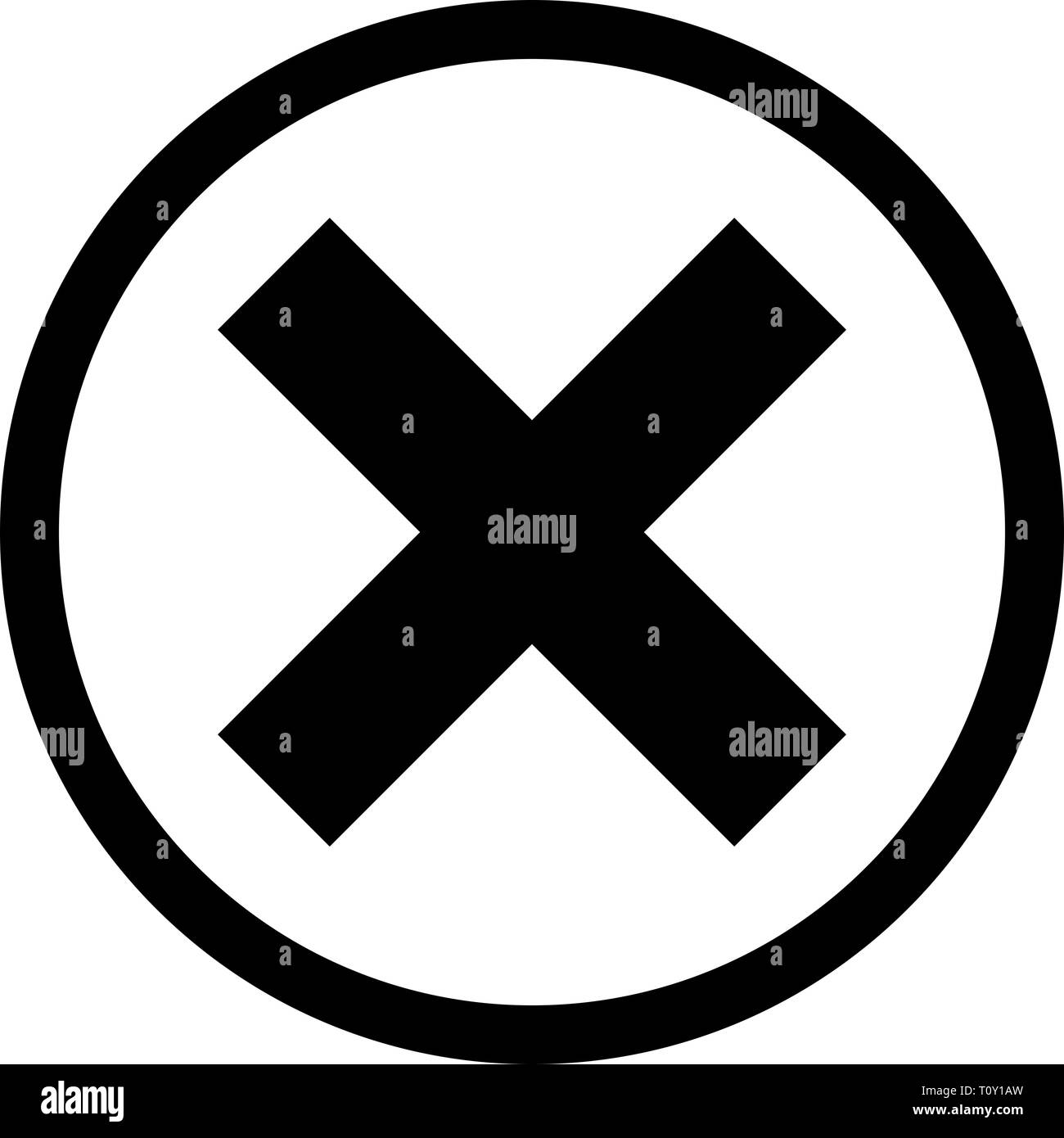 Illustration Cancel Icon Stock Photo - Alamy