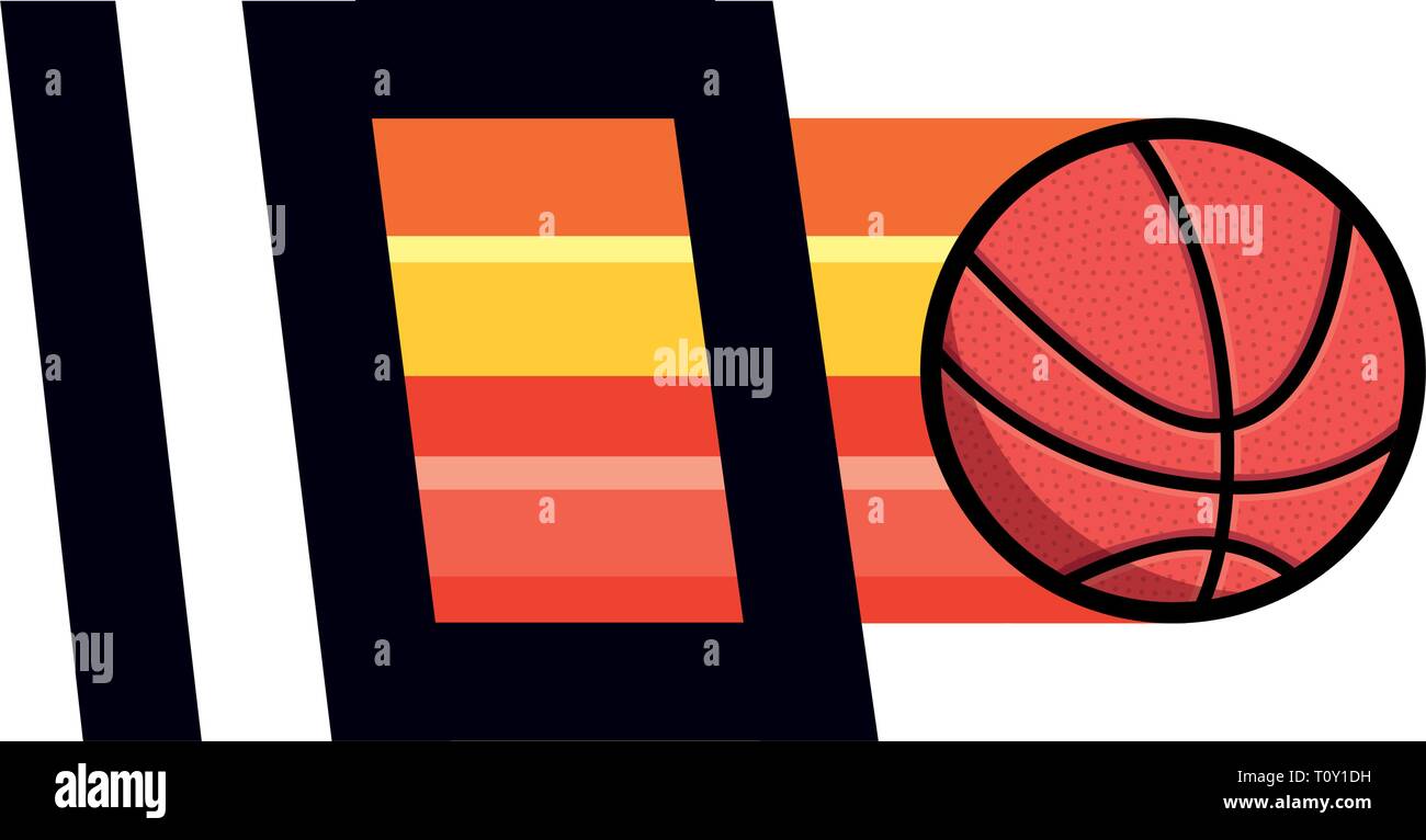 basketball sport ball number background vector illustration Stock ...