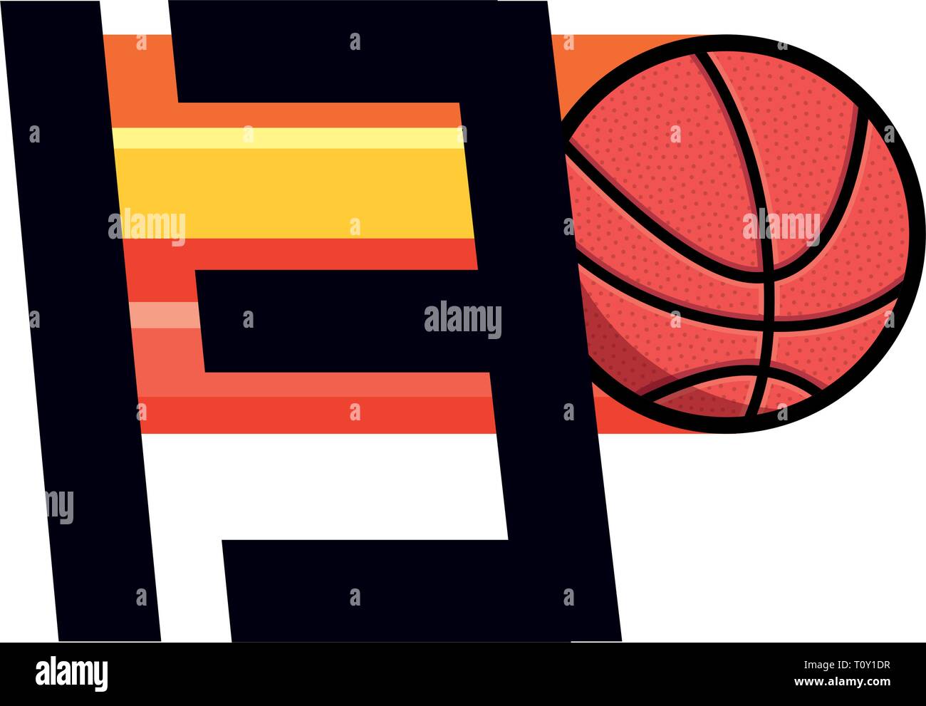 basketball sport ball number background vector illustration Stock ...