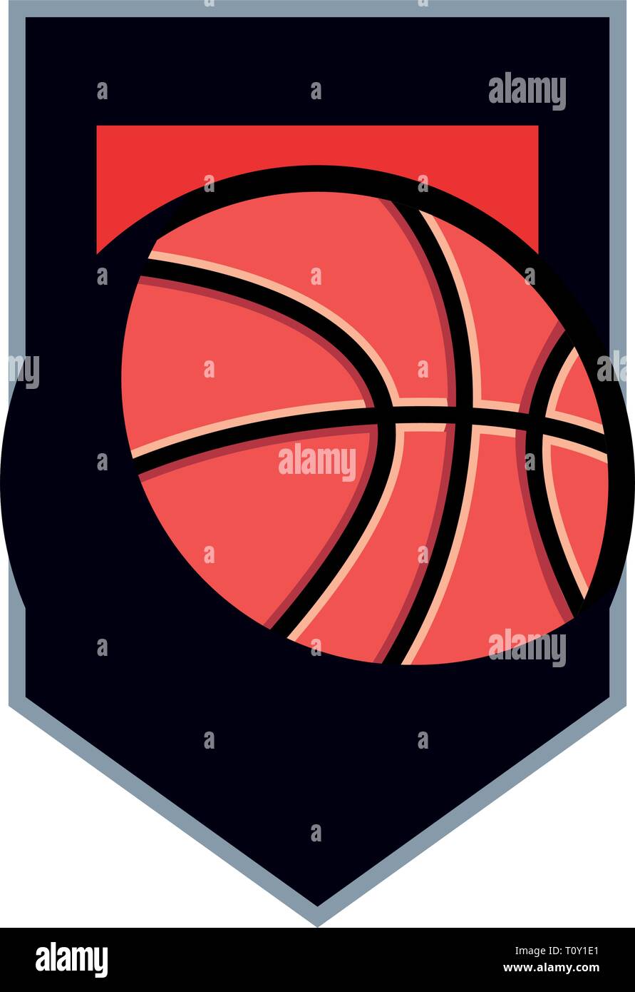 basketball sport ball badge background vector illustration Stock Vector ...