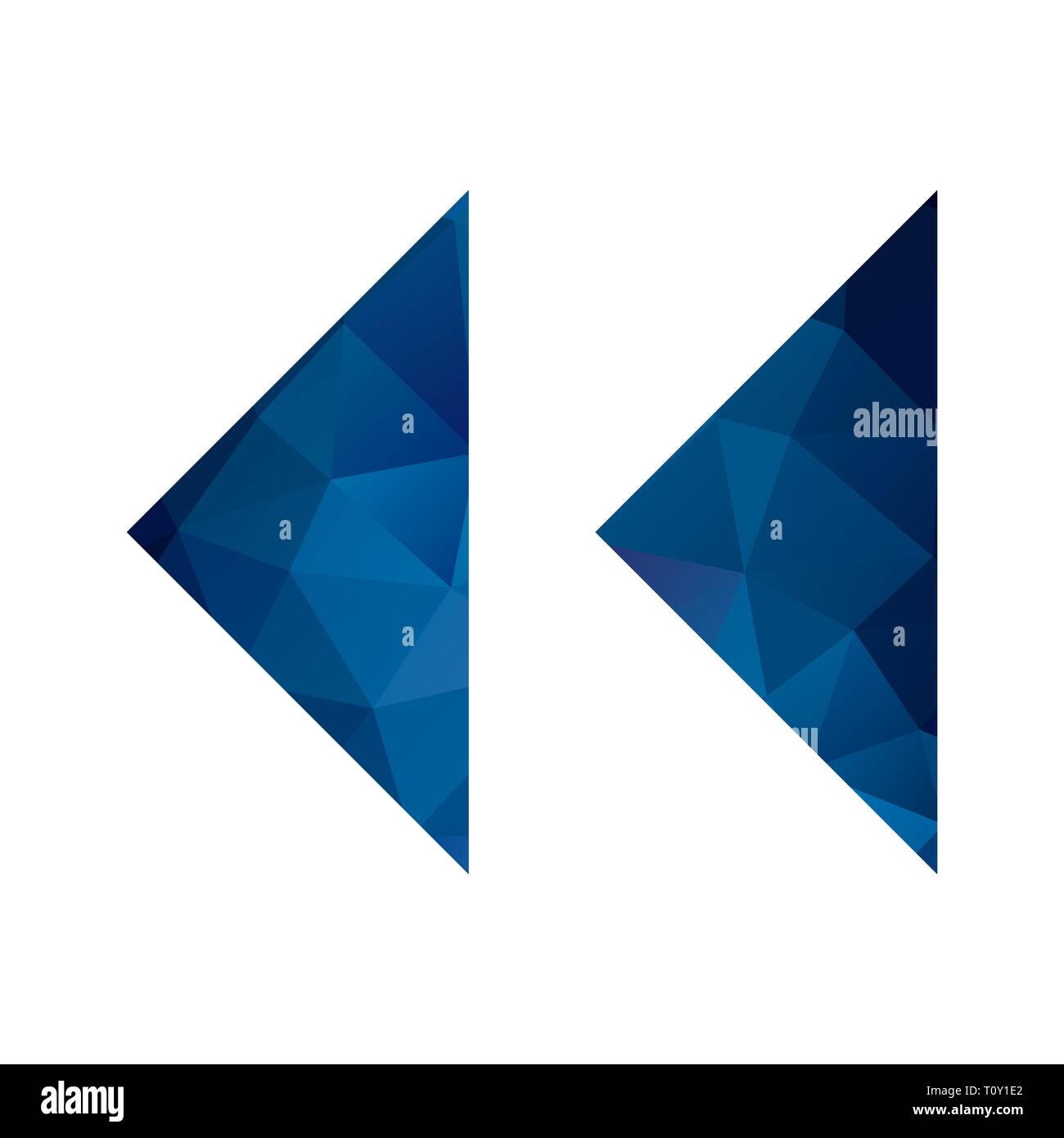 Illustration Backward Arrows Icon Stock Photo - Alamy