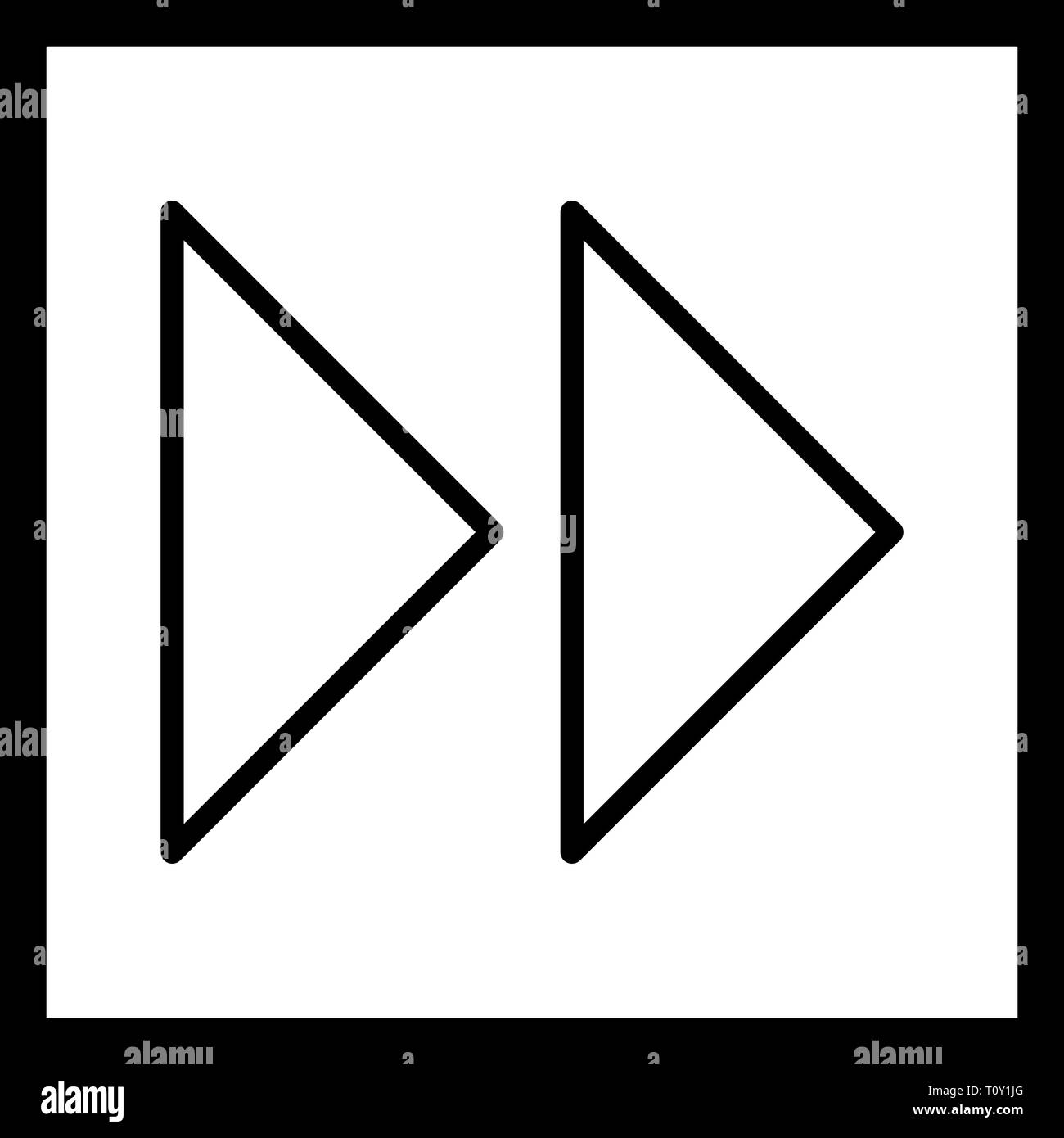 Illustration Forward Arrows Icon Stock Photo - Alamy