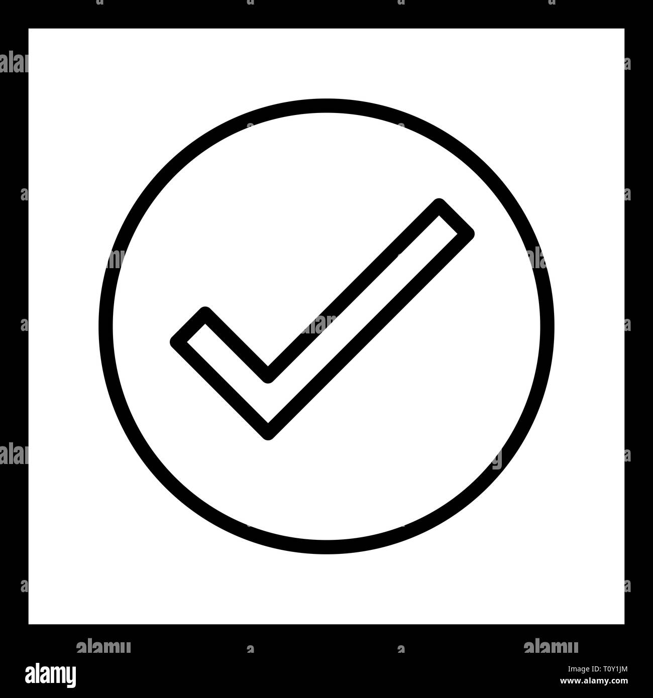 Illustration Valid Icon Stock Photo - Alamy