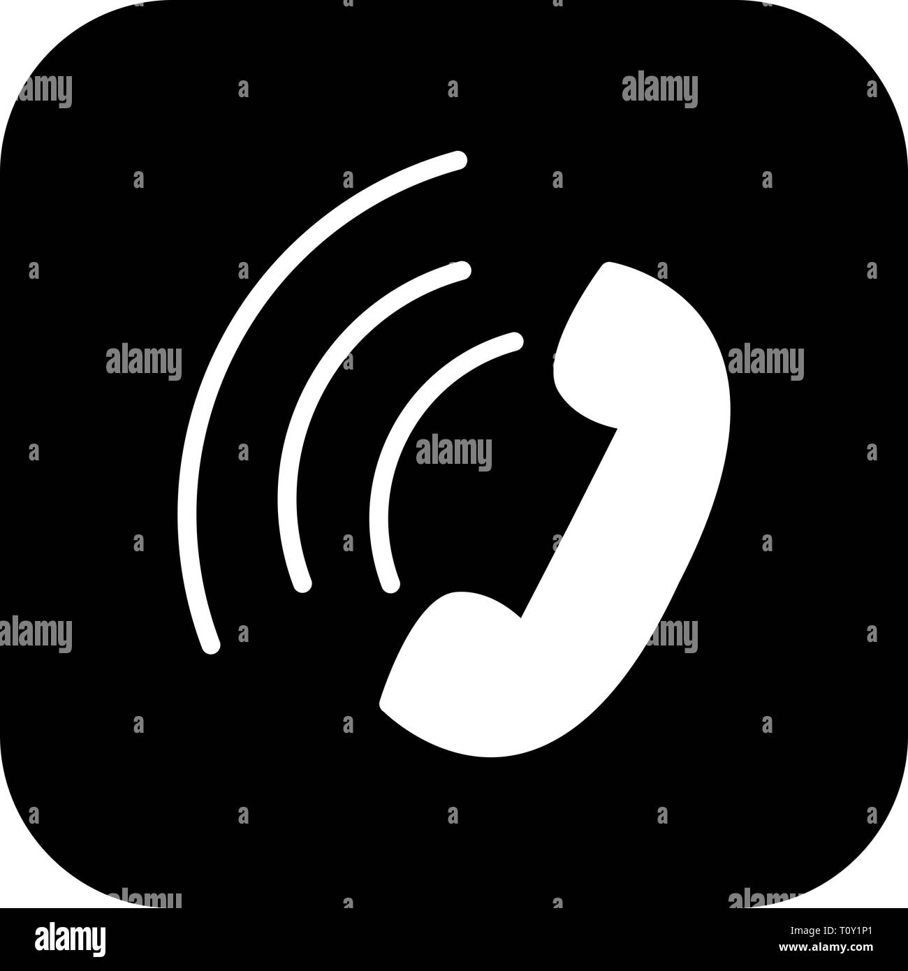 Illustration Active Call Icon Stock Photo - Alamy