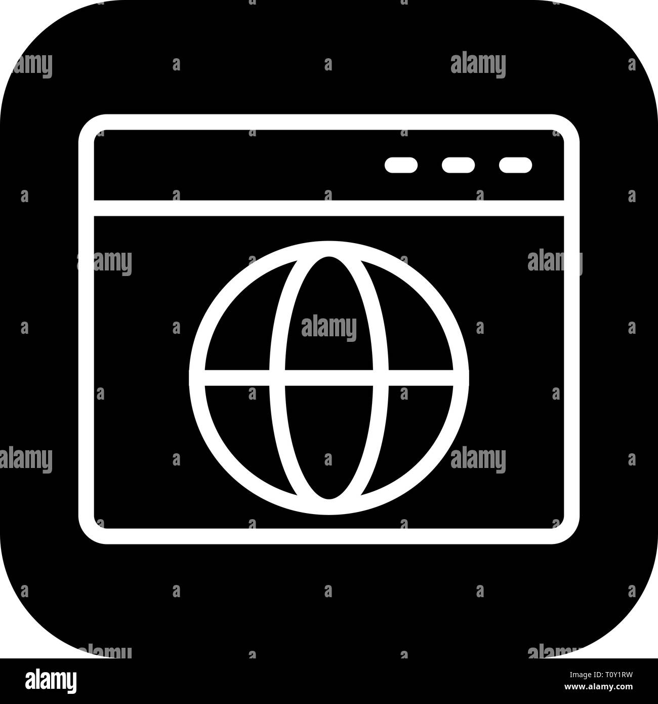 Illustration Browser Icon Stock Photo - Alamy