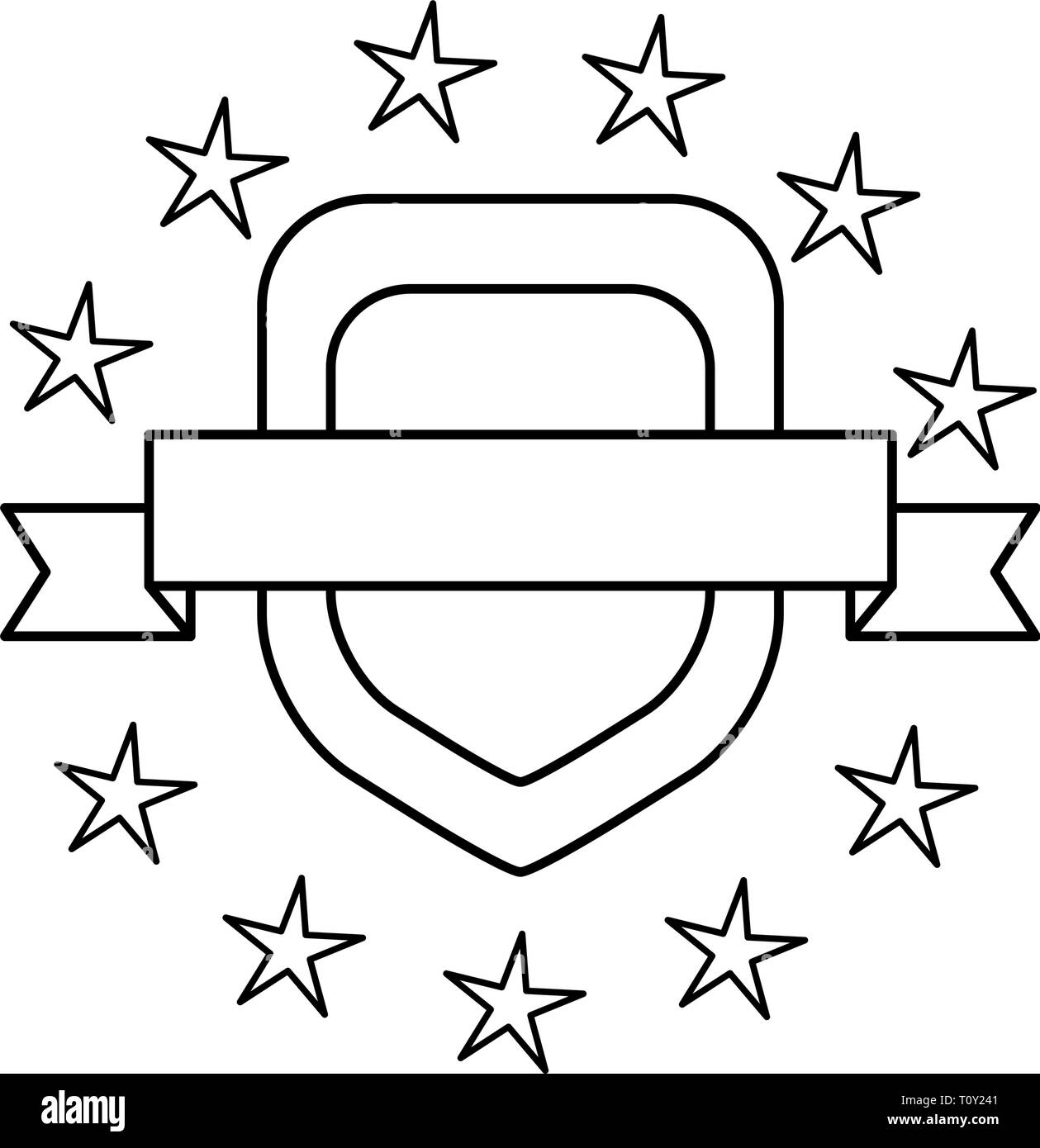 emblem badge empty template on white background vector illustration ...