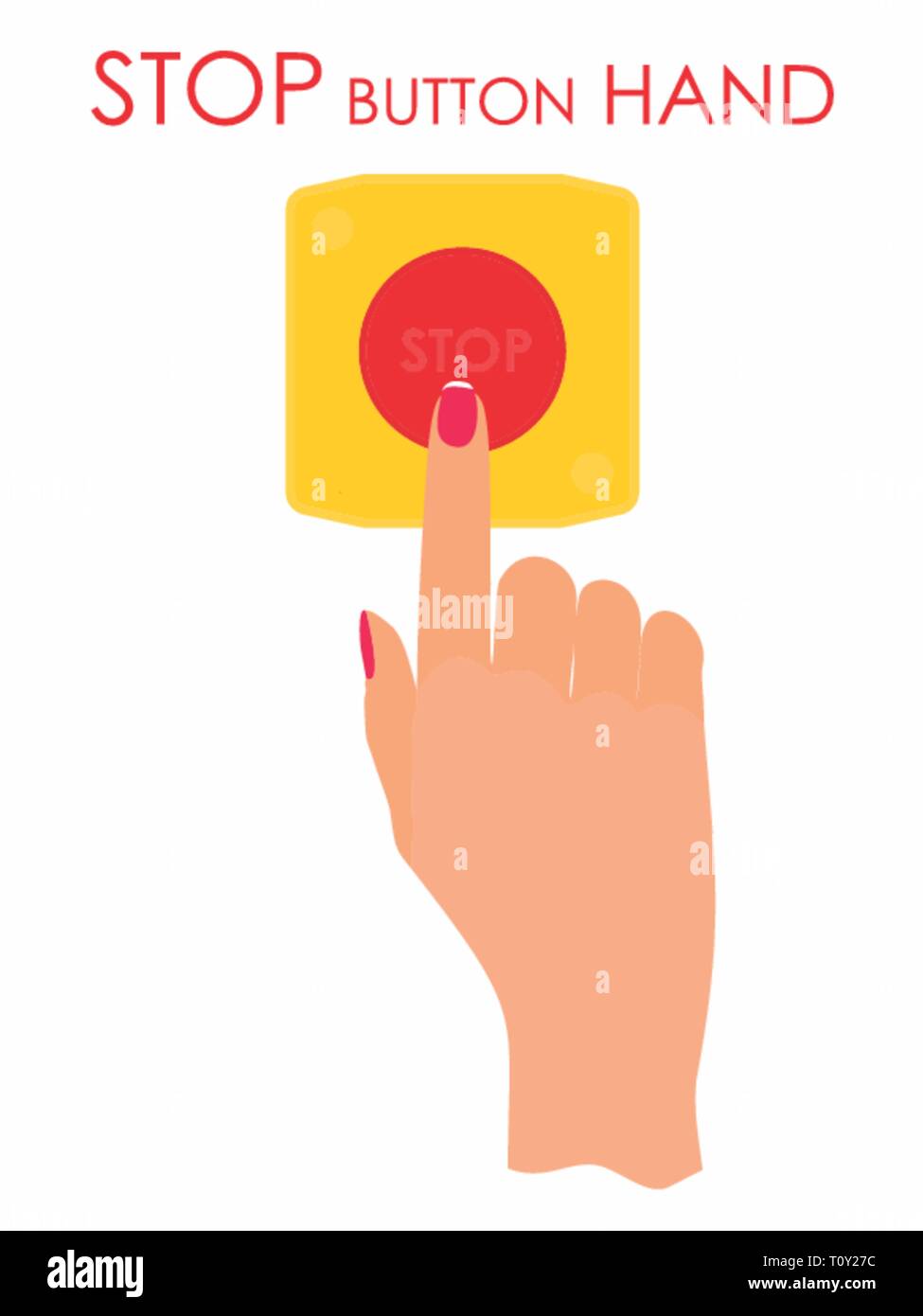 Stop button hand Stock Vector Image & Art - Alamy Stop button hand Stock Vector Image & Art - Alamy