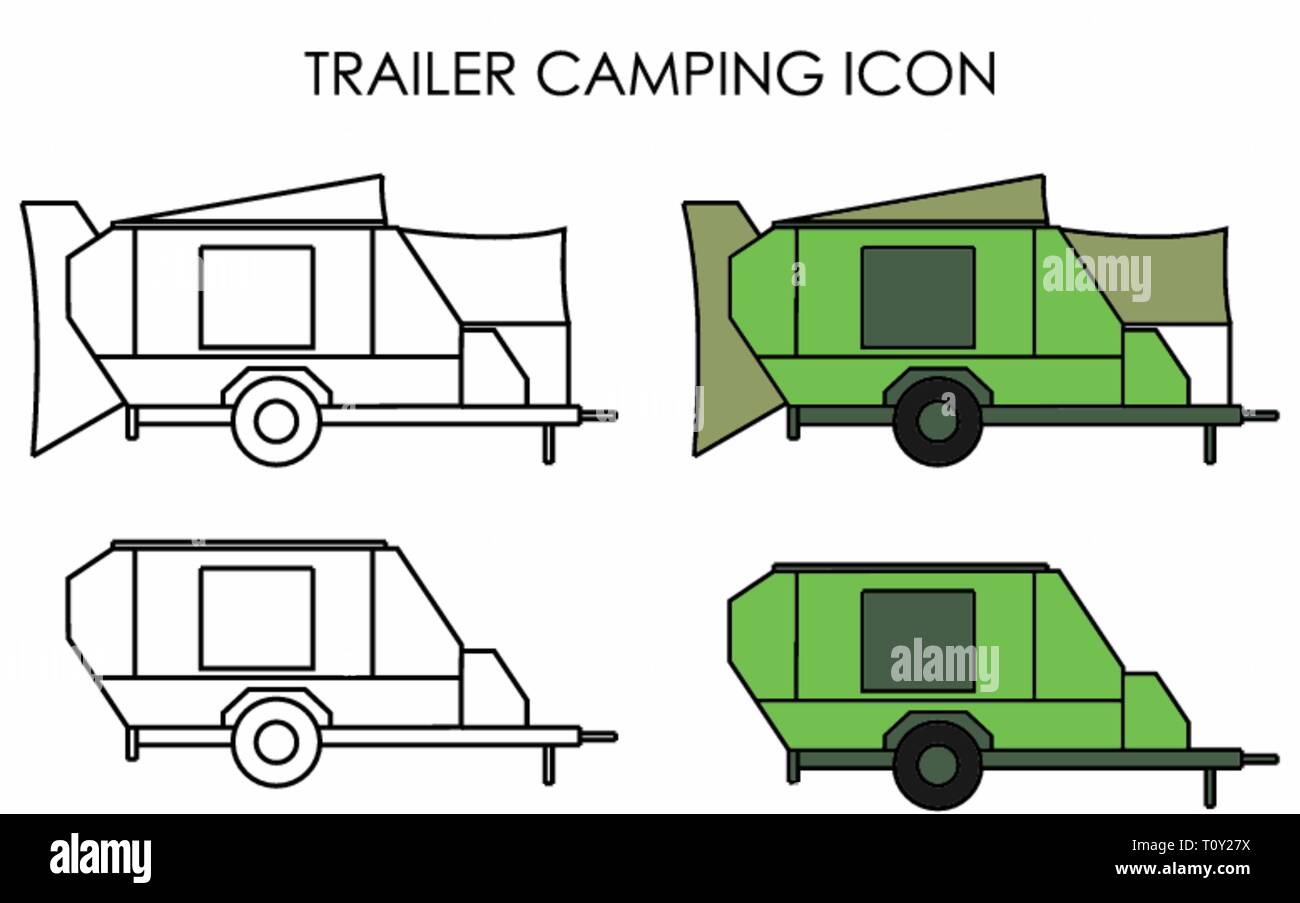 Trailer camping icon Stock Vector Image & Art - Alamy
