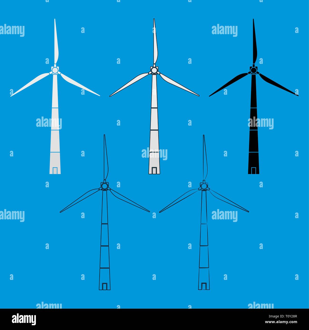 Wind park tower Stock Vector Images - Alamy