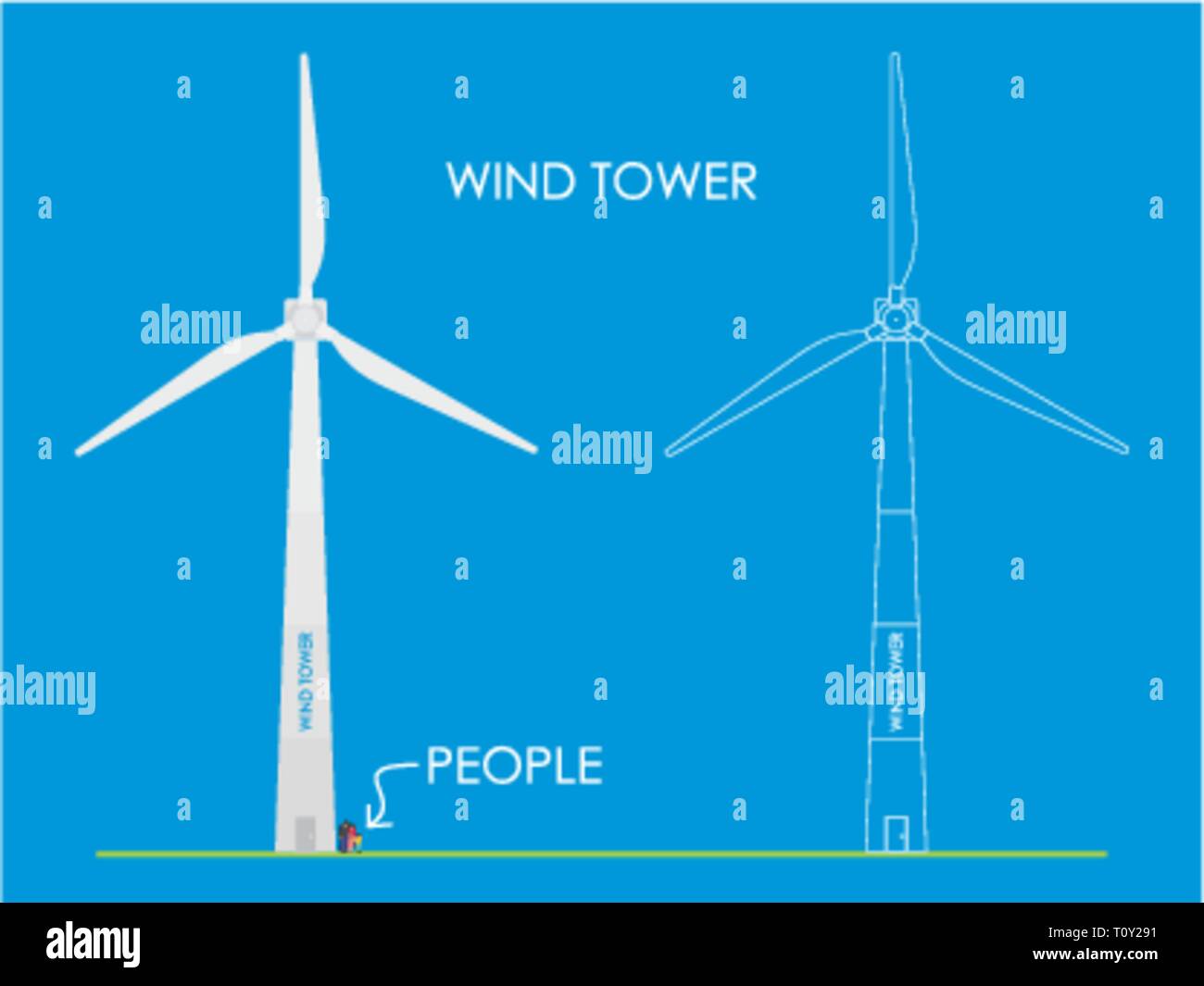 Wind park tower Stock Vector Images - Alamy