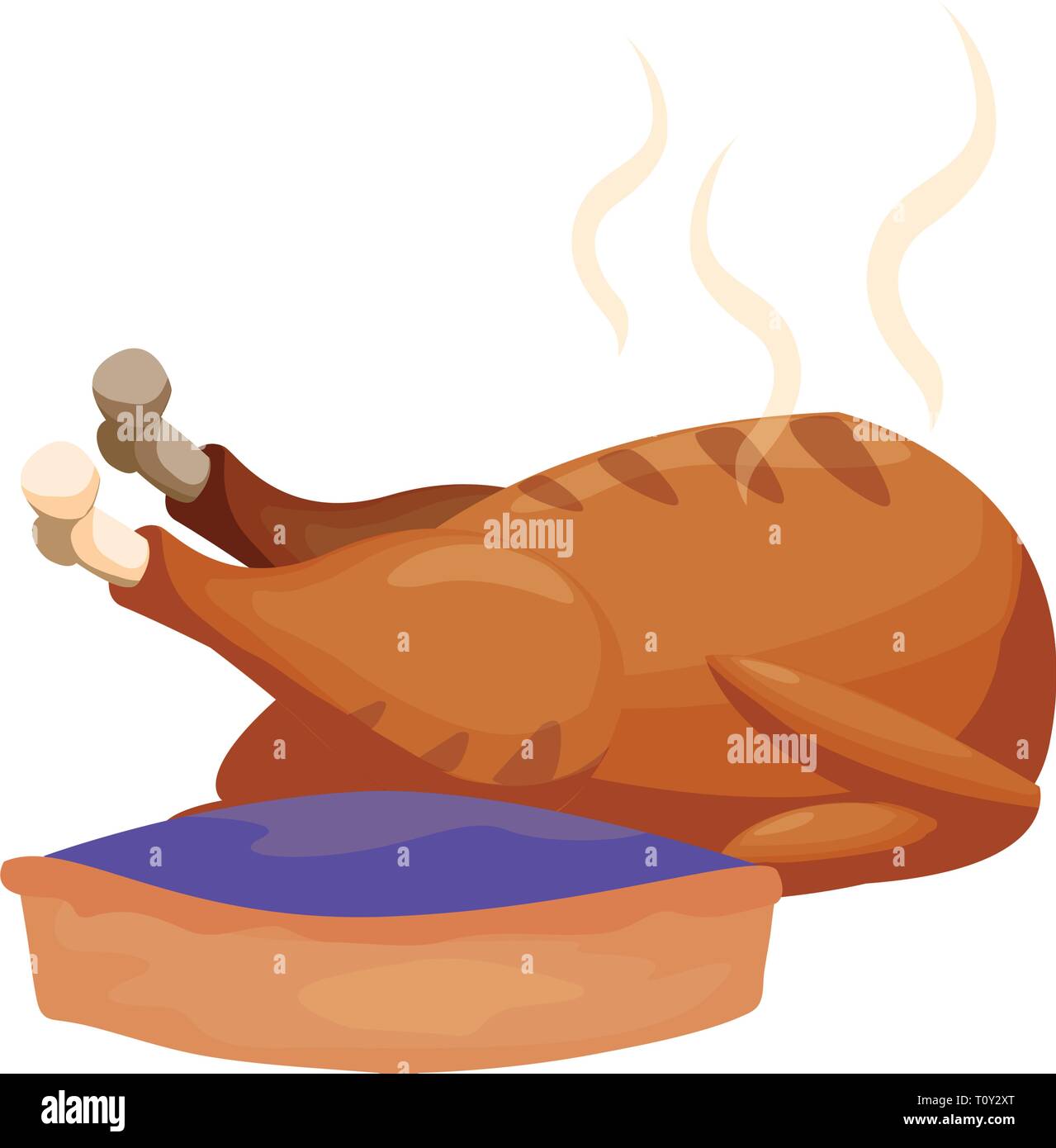 thanksgiving celebrate chicken pie delicious vector illustration Stock ...