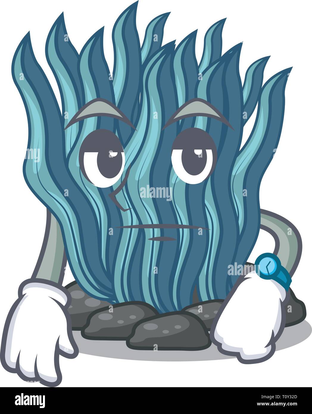 Waiting blue seaweed toys in cartoon shape Stock Vector Image & Art - Alamy