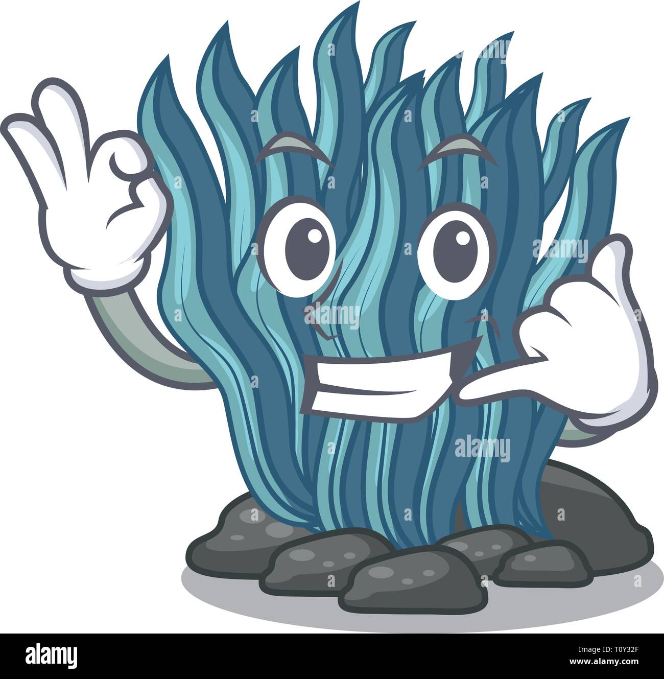 Call me blue seaweed toys in cartoon shape Stock Vector Image & Art - Alamy