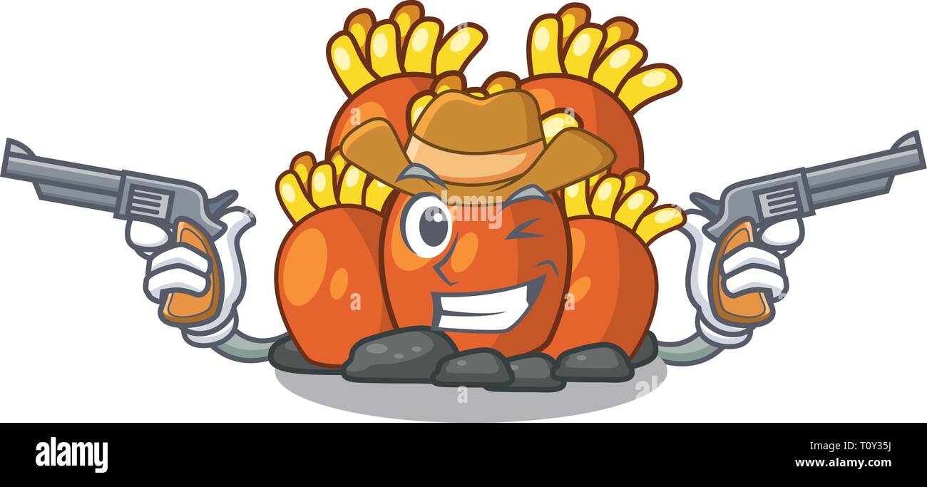 Cowboy orange coral reef toys shape cartoon Stock Vector Image & Art ...