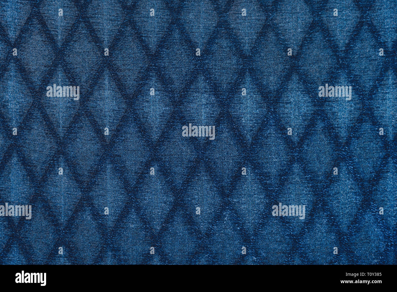 Texture of blue fabric with rombic pattern Stock Photo - Alamy