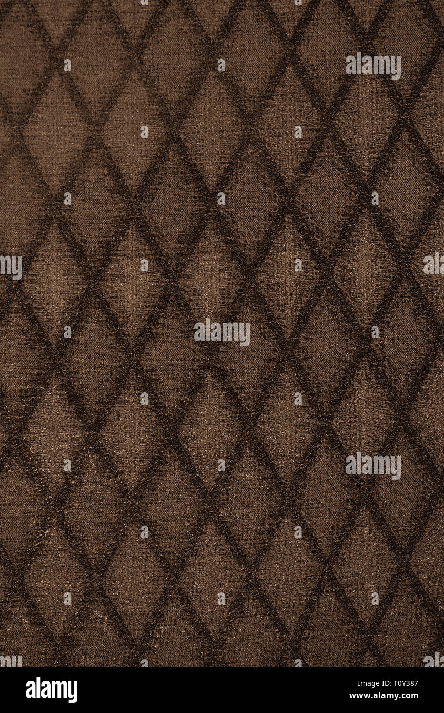 Texture of brown fabric with rombic pattern Stock Photo - Alamy
