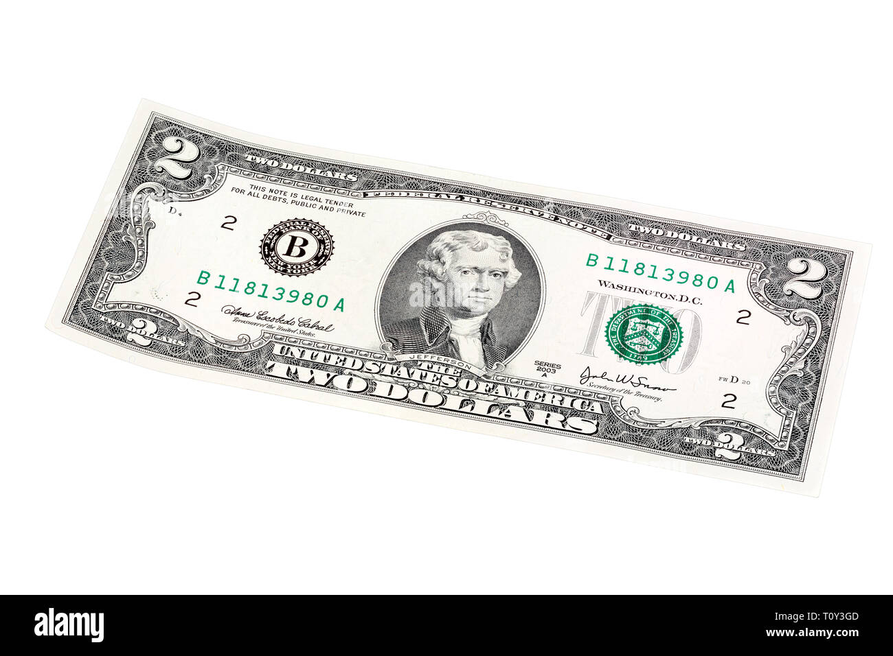 Closeup shot two dollar hi-res stock photography and images - Alamy