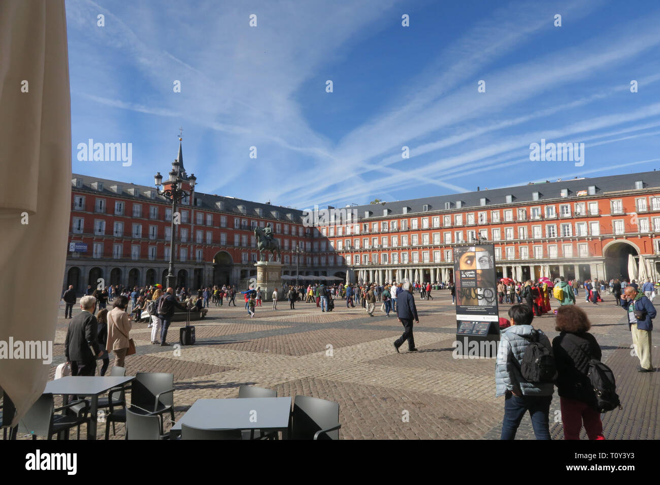 Spain, Madrid,Plaza Mayor. Madrid most famous square completed in 1619 ...