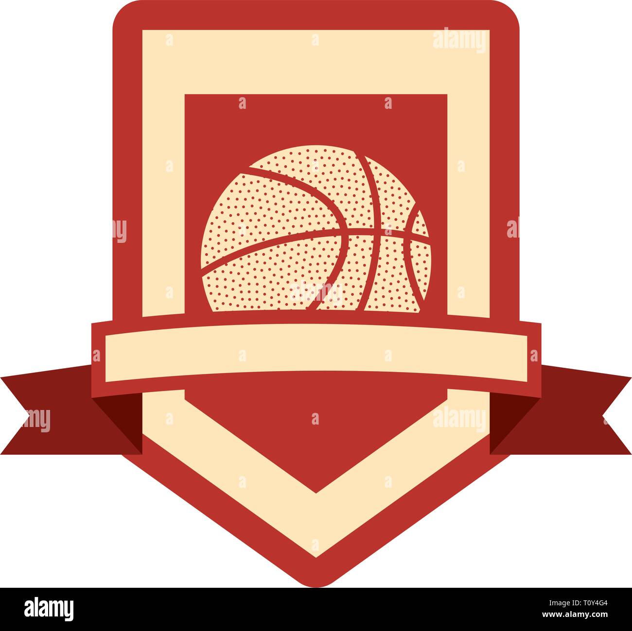 basketball sport ball emblem badge background vector illustration Stock ...