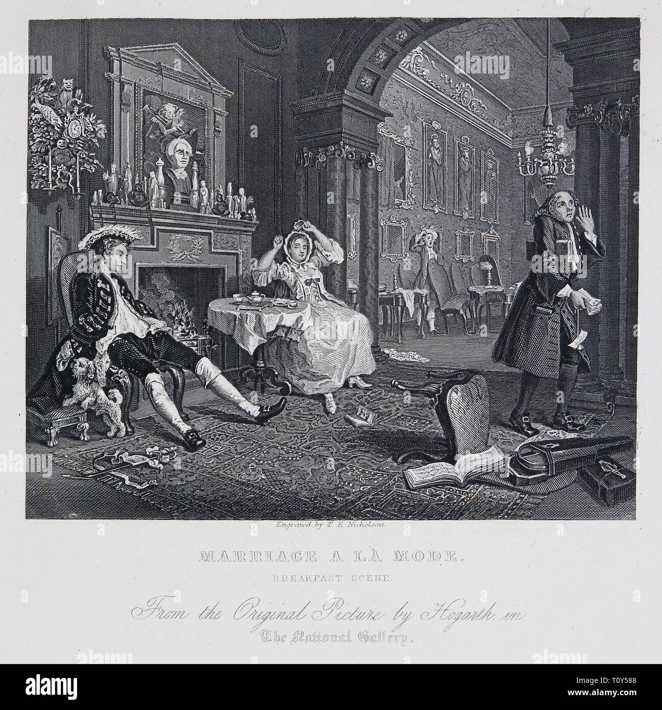 William Hogarth Breakfast William Hogarth Marriage A La Mode Circa