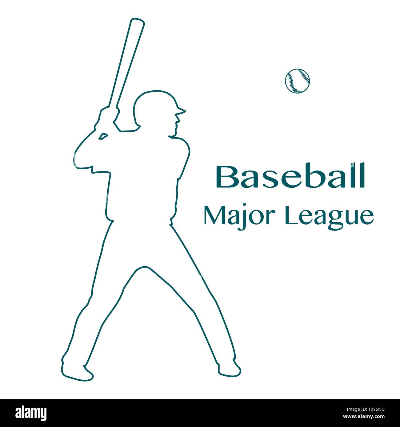 Baseball Player Standing Silhouette
