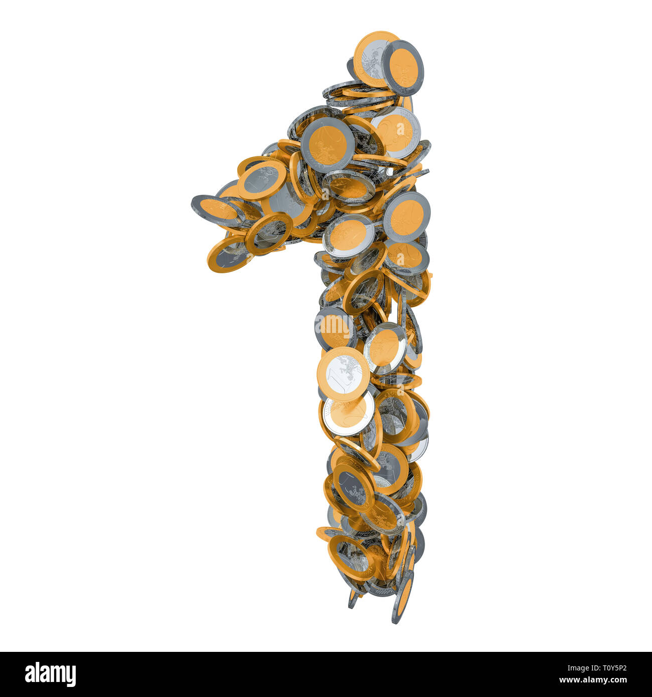 1 euro coins Cut Out Stock Images & Pictures - Alamy