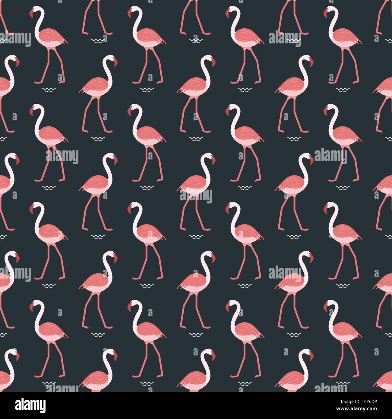 Seamless pattern with flamingo. Tropical exotic bird background. Design ...