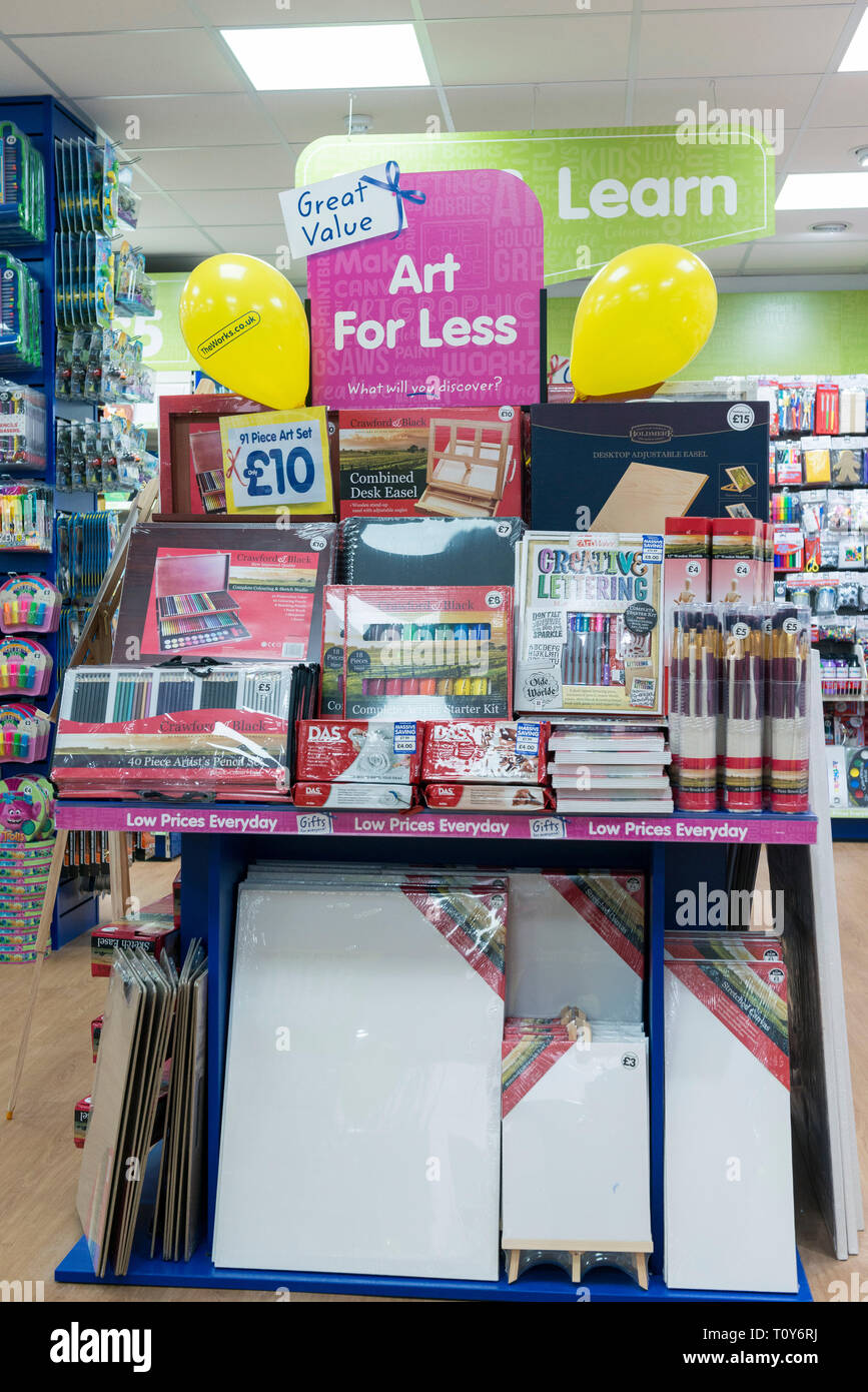 photos inside and outside of The Works store in Brighton showing the ...