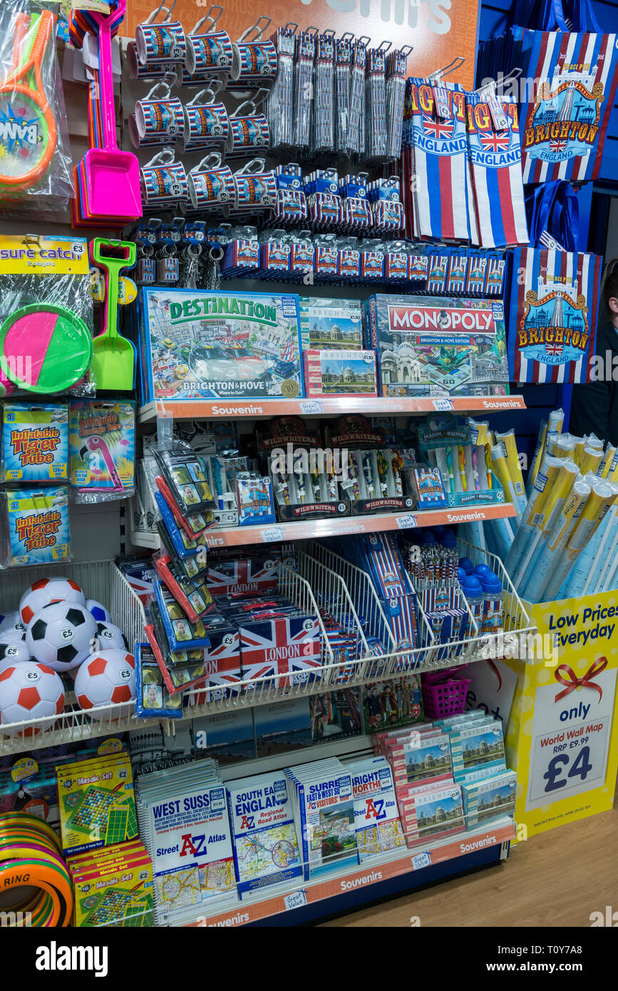 photos inside and outside of The Works store in Brighton showing the ...