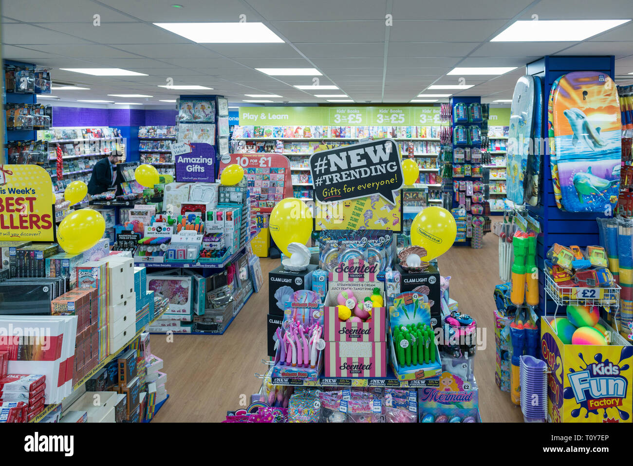 photos inside and outside of The Works store in Brighton showing the ...