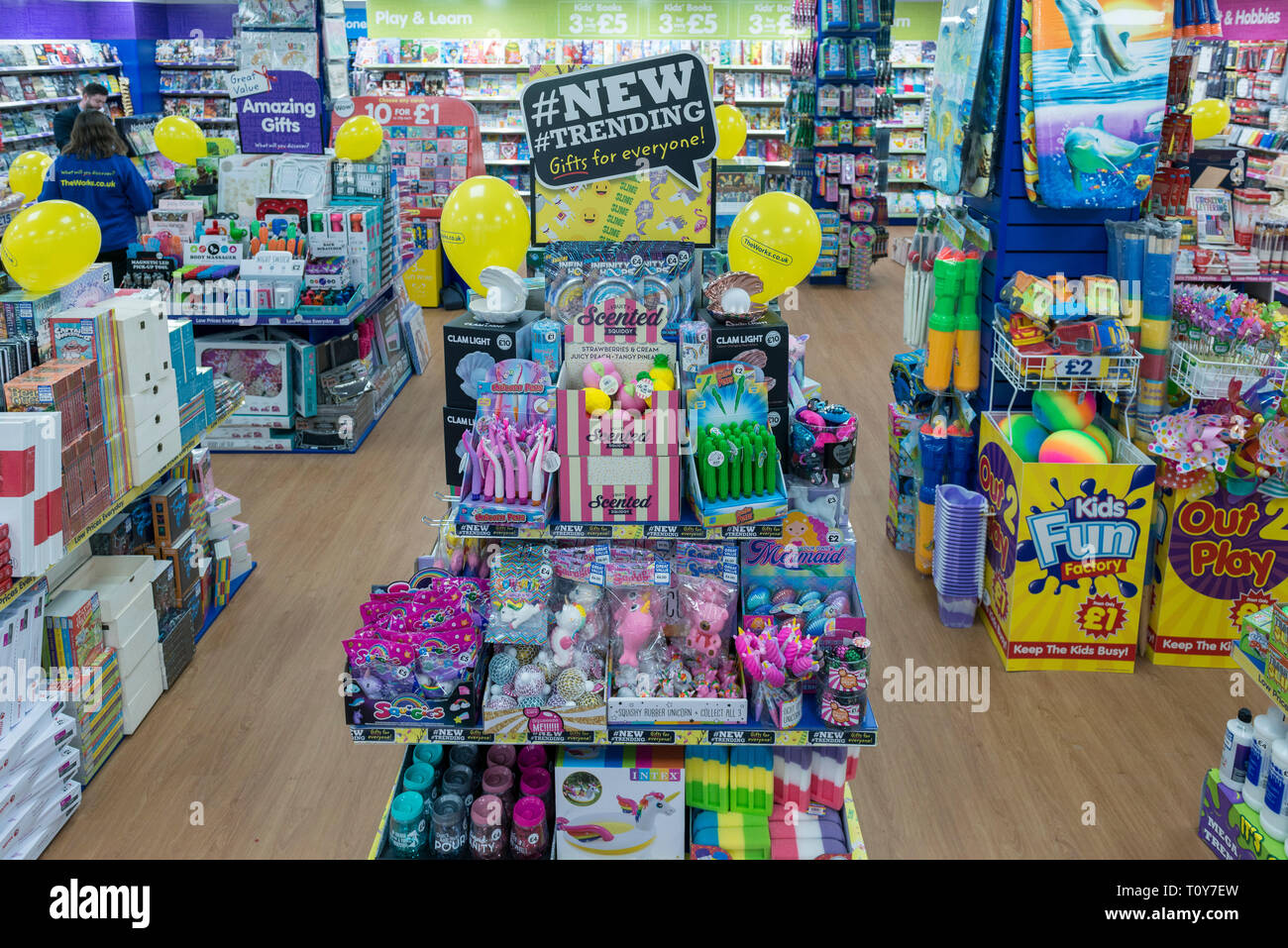 photos inside and outside of The Works store in Brighton showing the ...