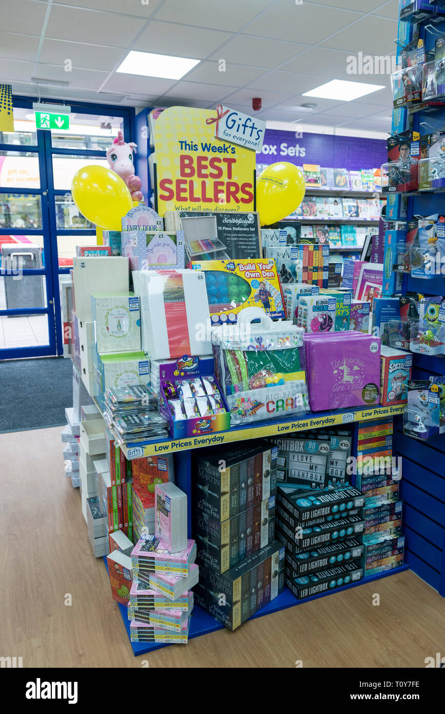 photos inside and outside of The Works store in Brighton showing the ...