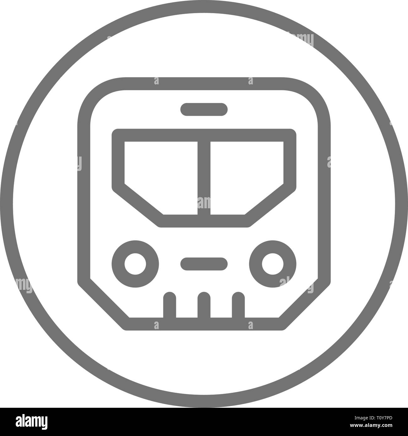 Subway sign, metro, underground transport, train line icon Stock Vector ...