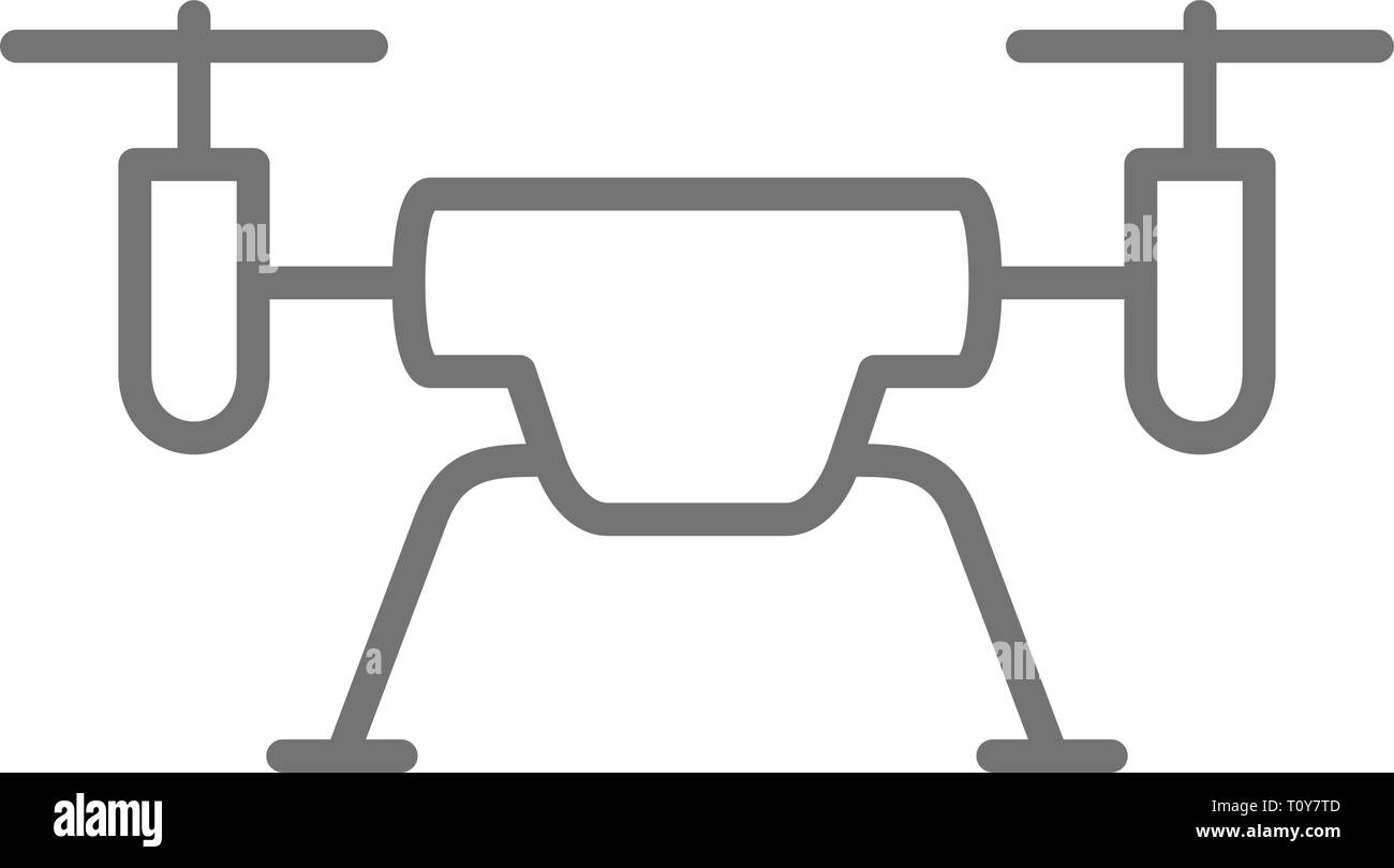 Flying robot icon outline Stock Vector Images - Alamy