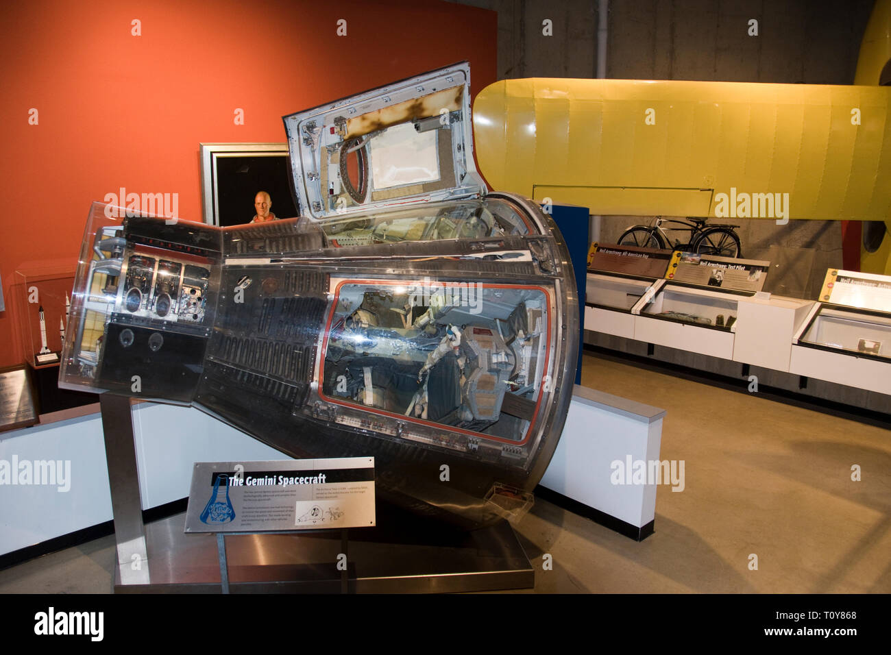 The Gemini 8 spacecraft flown by Apollo astronaut Neil Armstrong, in ...